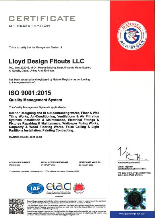 Licensed & Accredited Interior Fitout Company in Duabi UAE | Lloyd ...